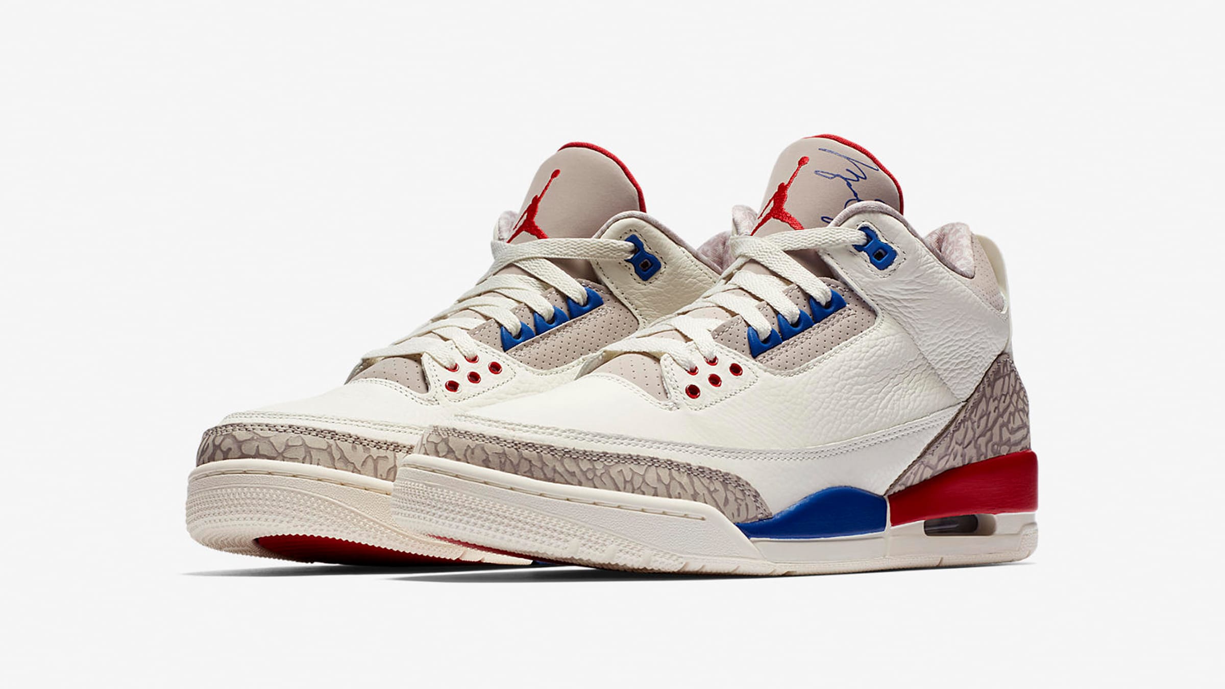 Nike Air Jordan 3 Retro (Sail, Royal, Bone & Red) | END. Launches