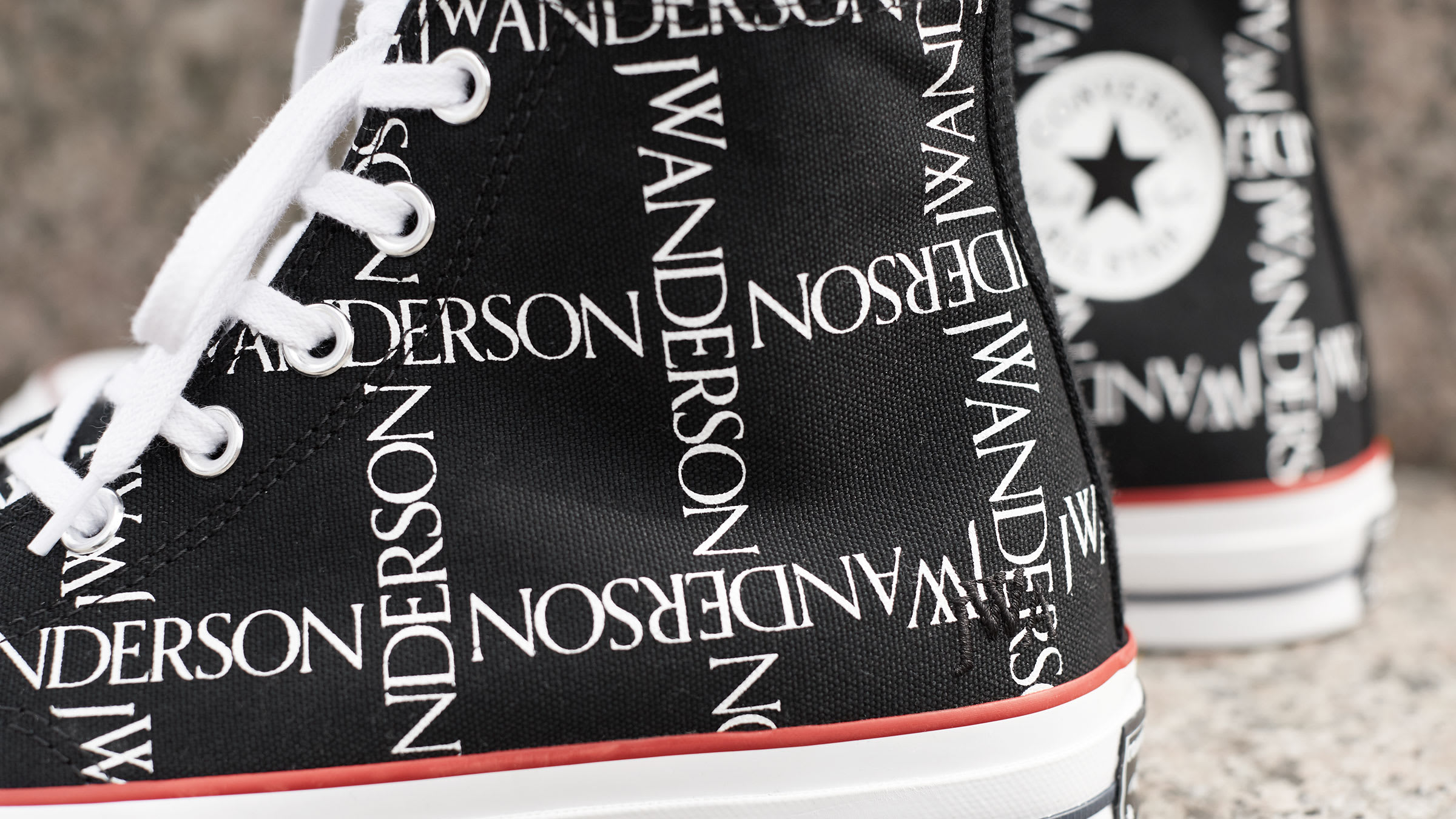 Converse x JW Anderson Chuck Taylor 1970s Hi (Black, White & Red) | END ...