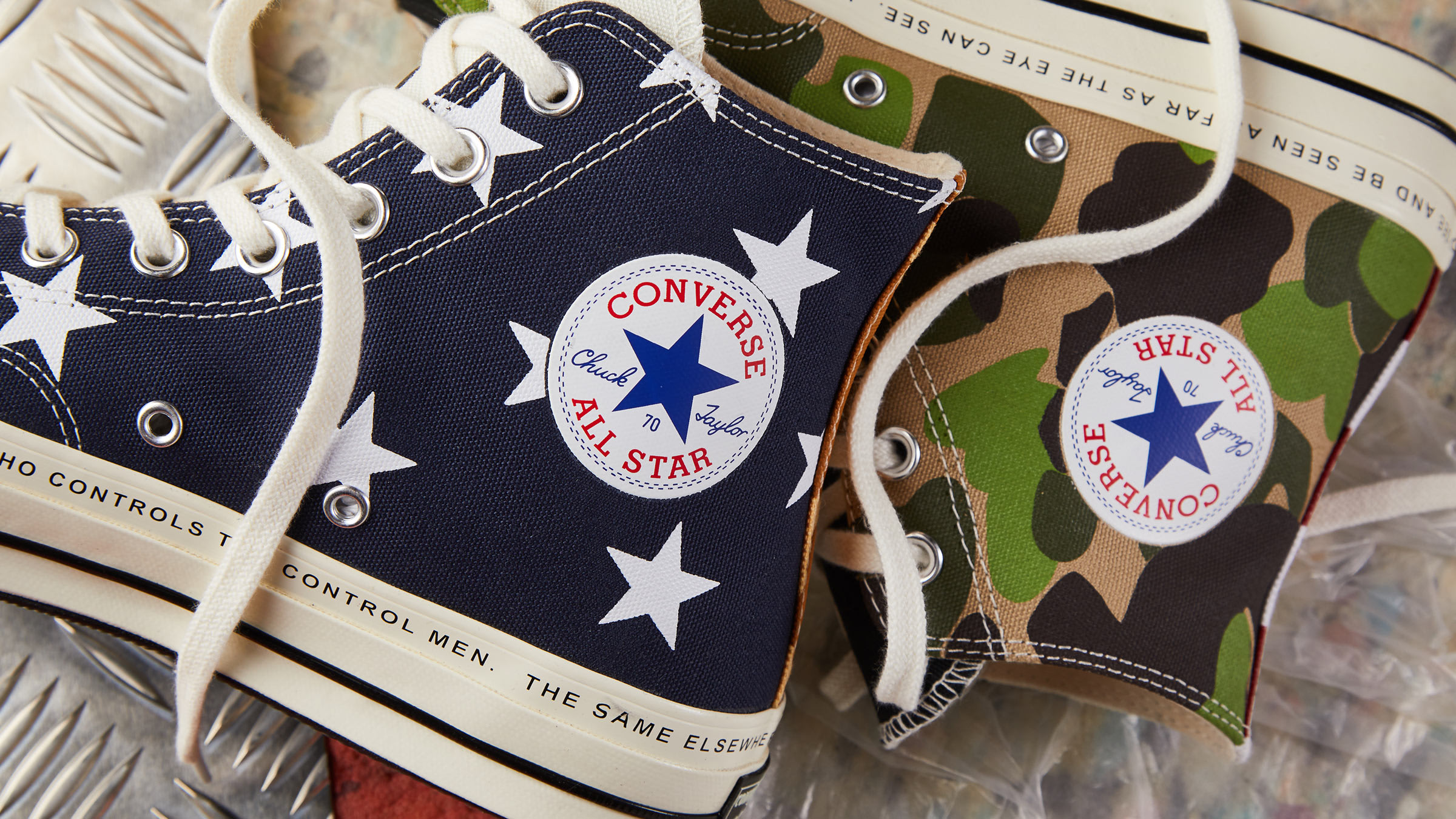 Converse x Brain Dead Chuck Taylor 70's Hi (Egret, Black & Multi) | END ...