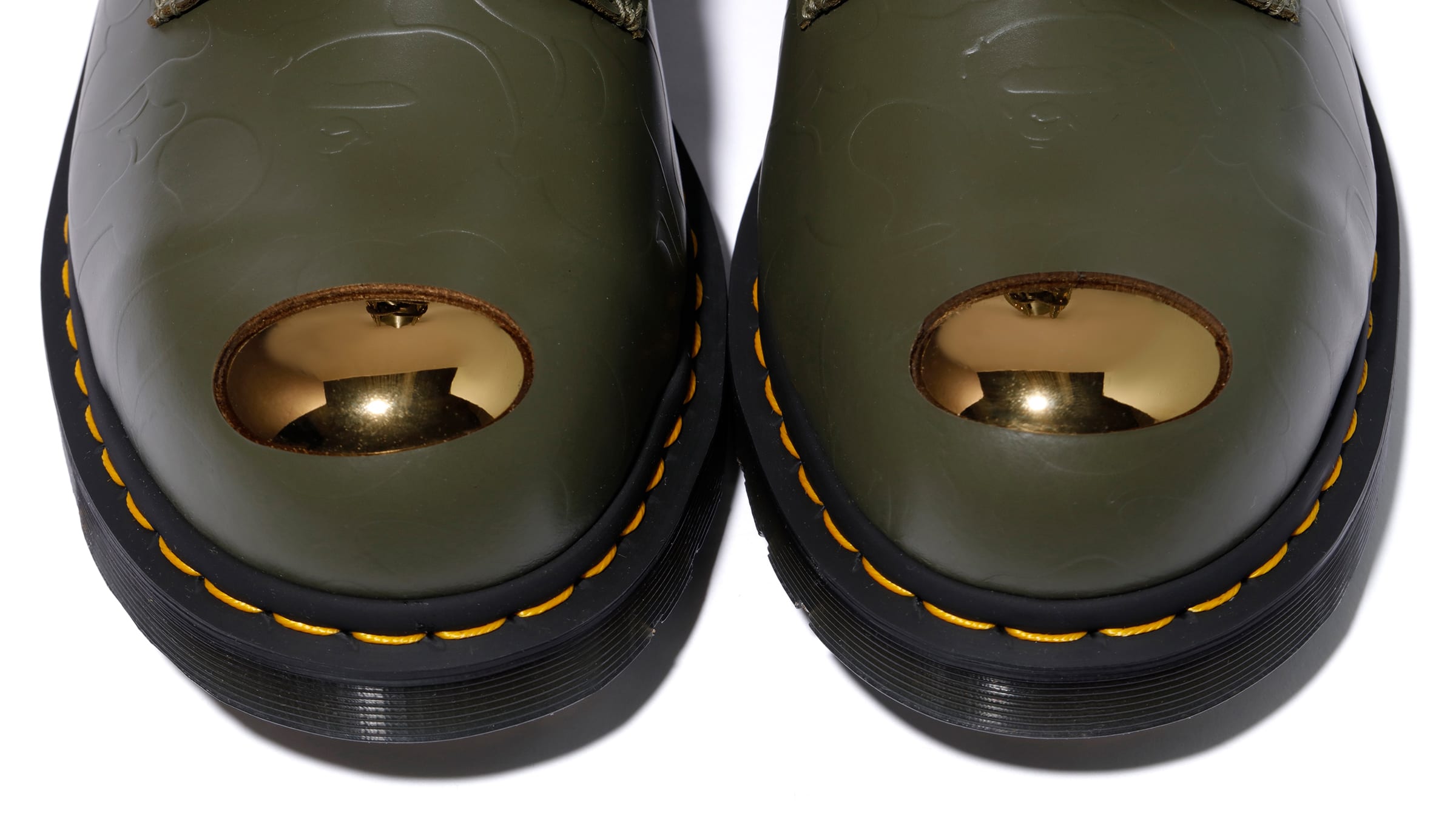 Dr. Martens x Bape 1490 Boot (Khaki Smooth Emboss) | END. Launches