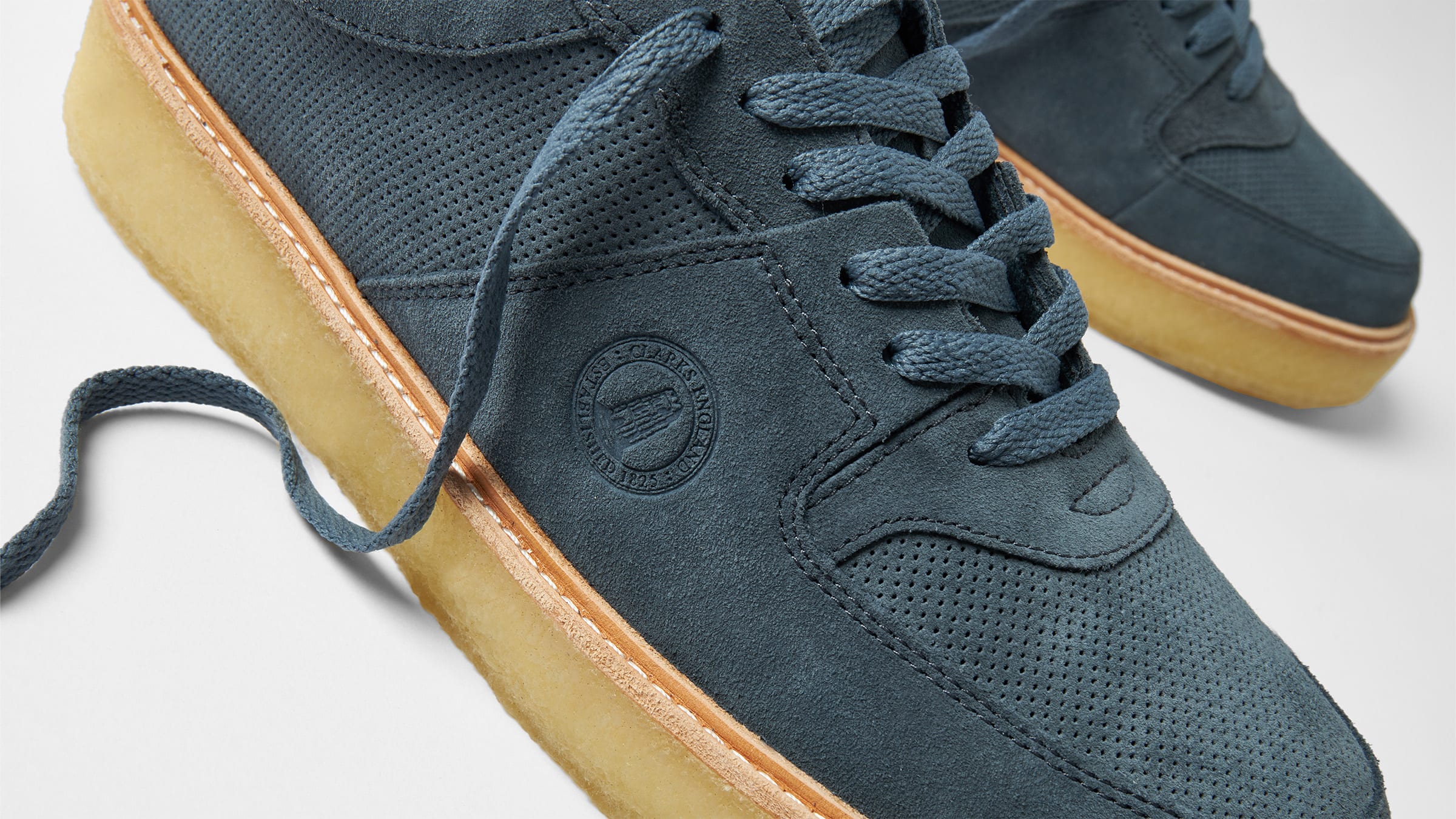 Clarks Originals x Ronnie Fieg Sandford (Blue Suede) | END. Launches