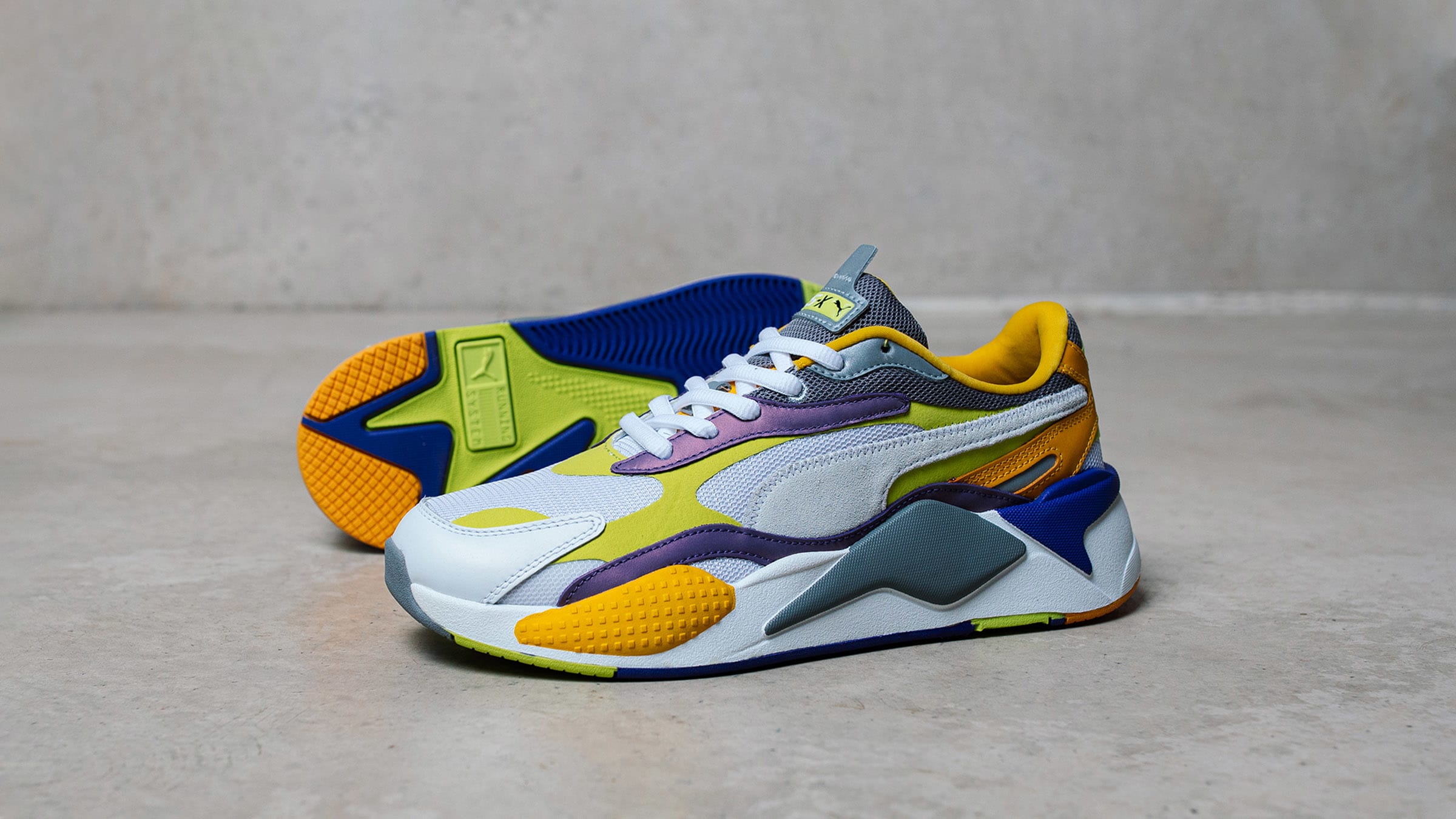 Puma RS-X³ LEVEL UP (Puma White & Lime Punch) | END. Launches