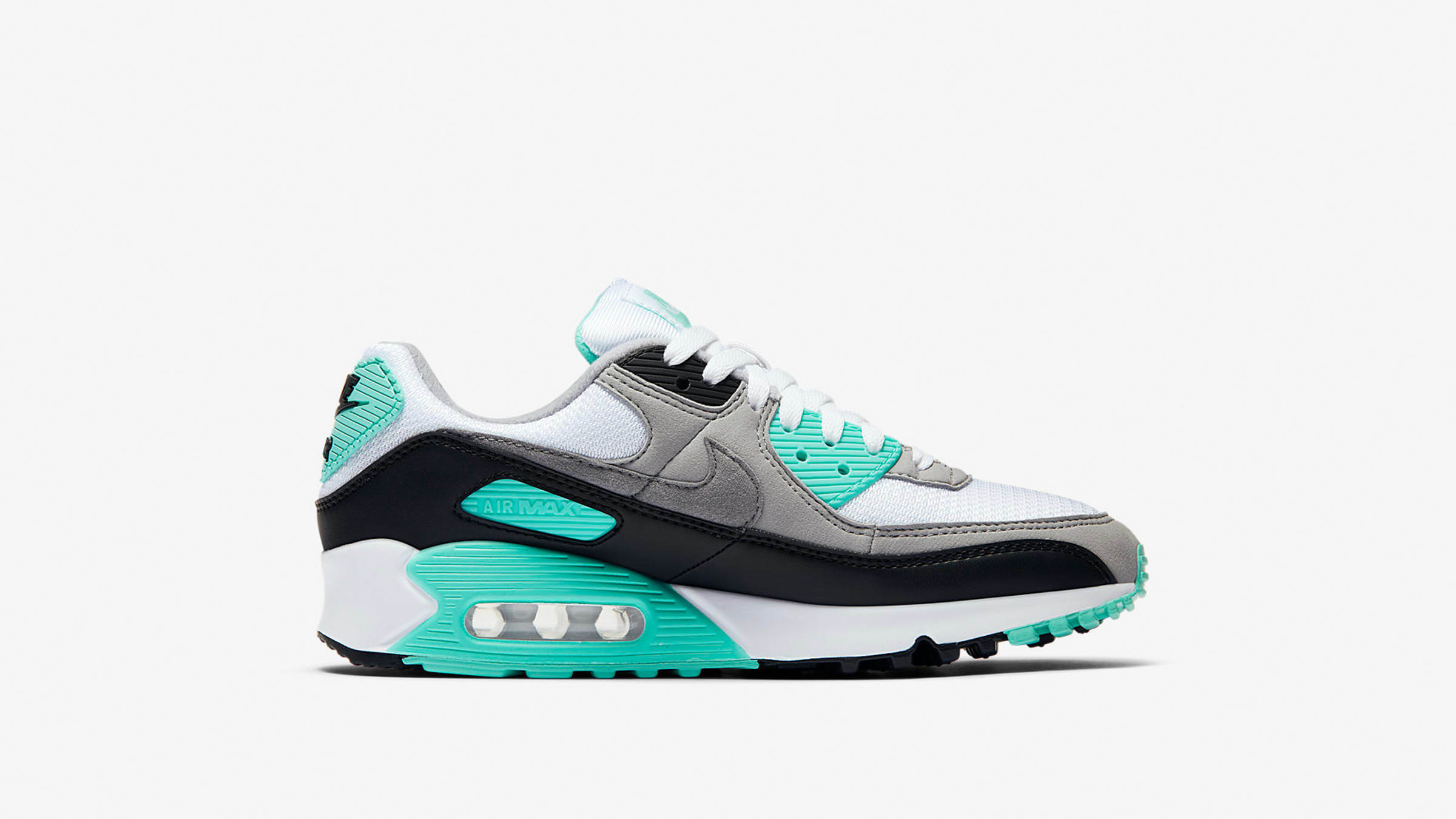 Nike Air Max 90 W (White, Grey, Turquoise & Black) | END. Launches