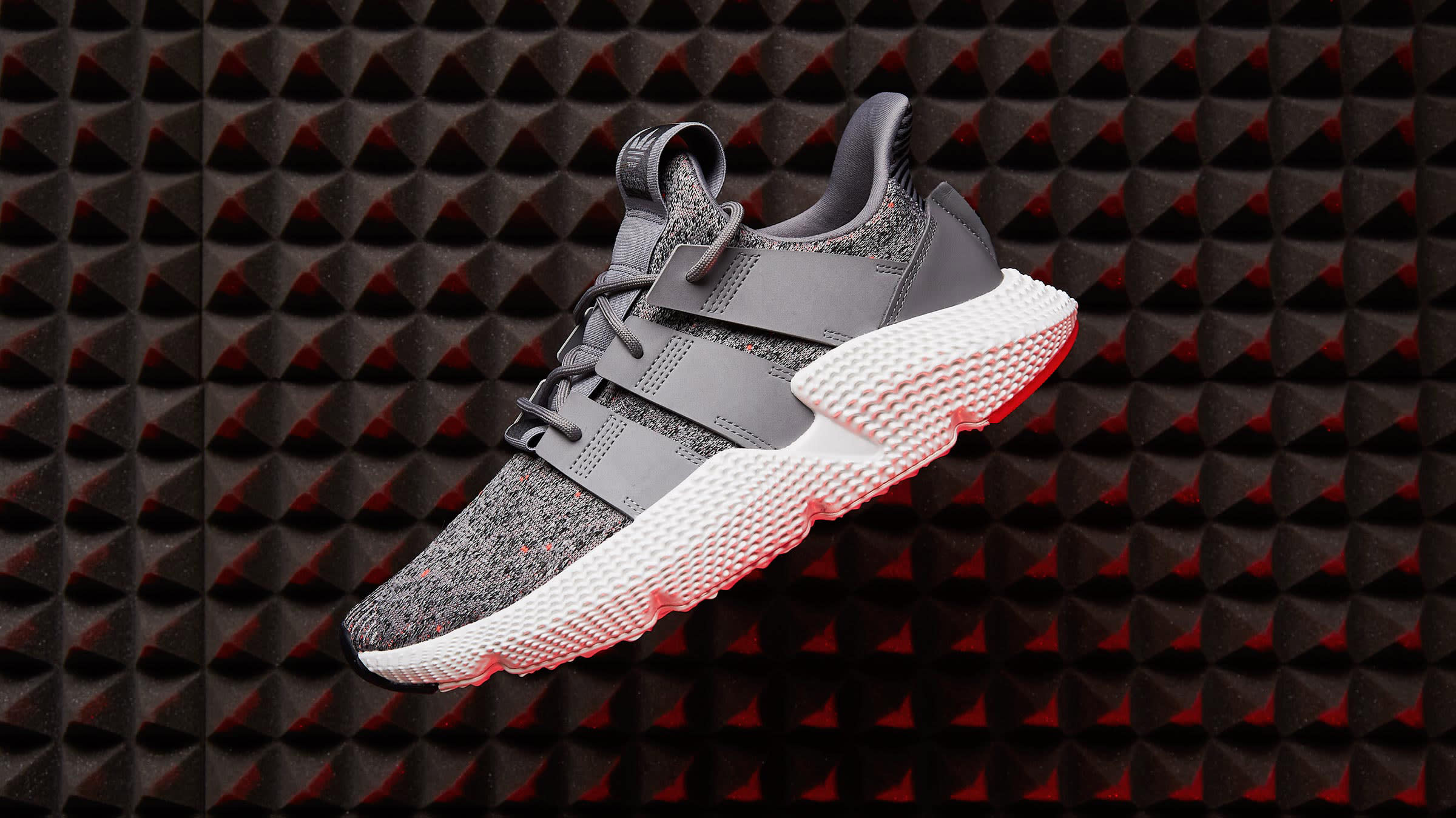 Adidas Prophere (Grey, White & Solar Red) | END. Launches
