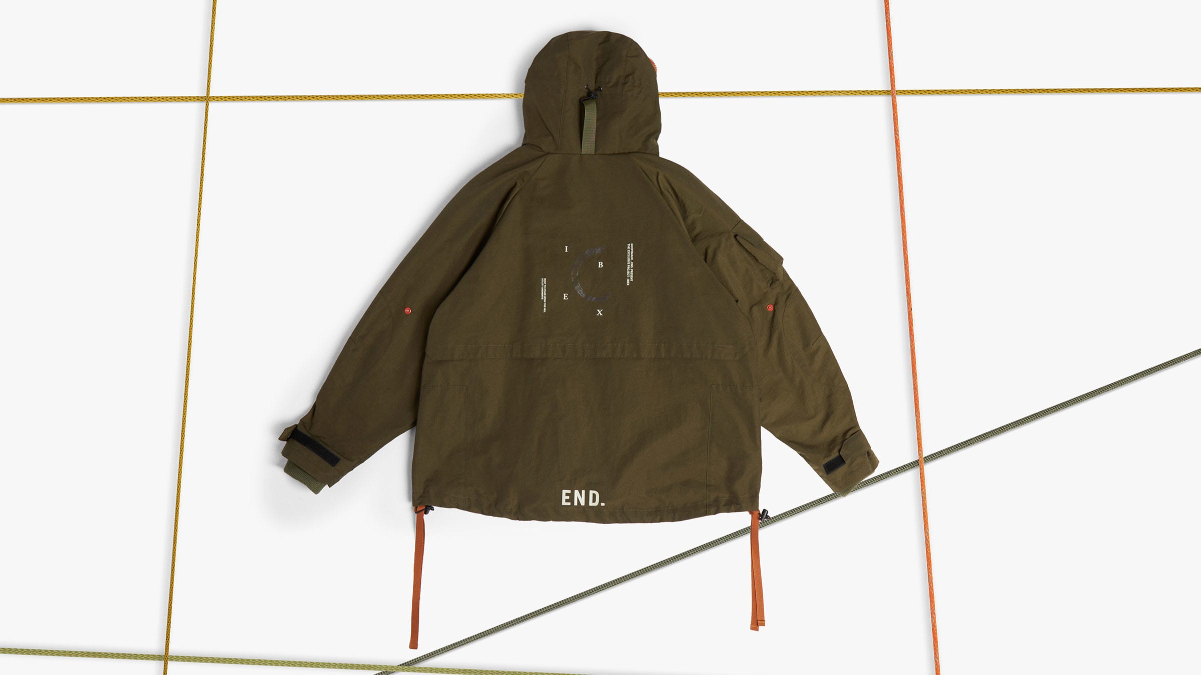 END. x GOOPiMADE ‘Ibex’ ExG Polyhedron Mountain Parka (Olive) | END ...